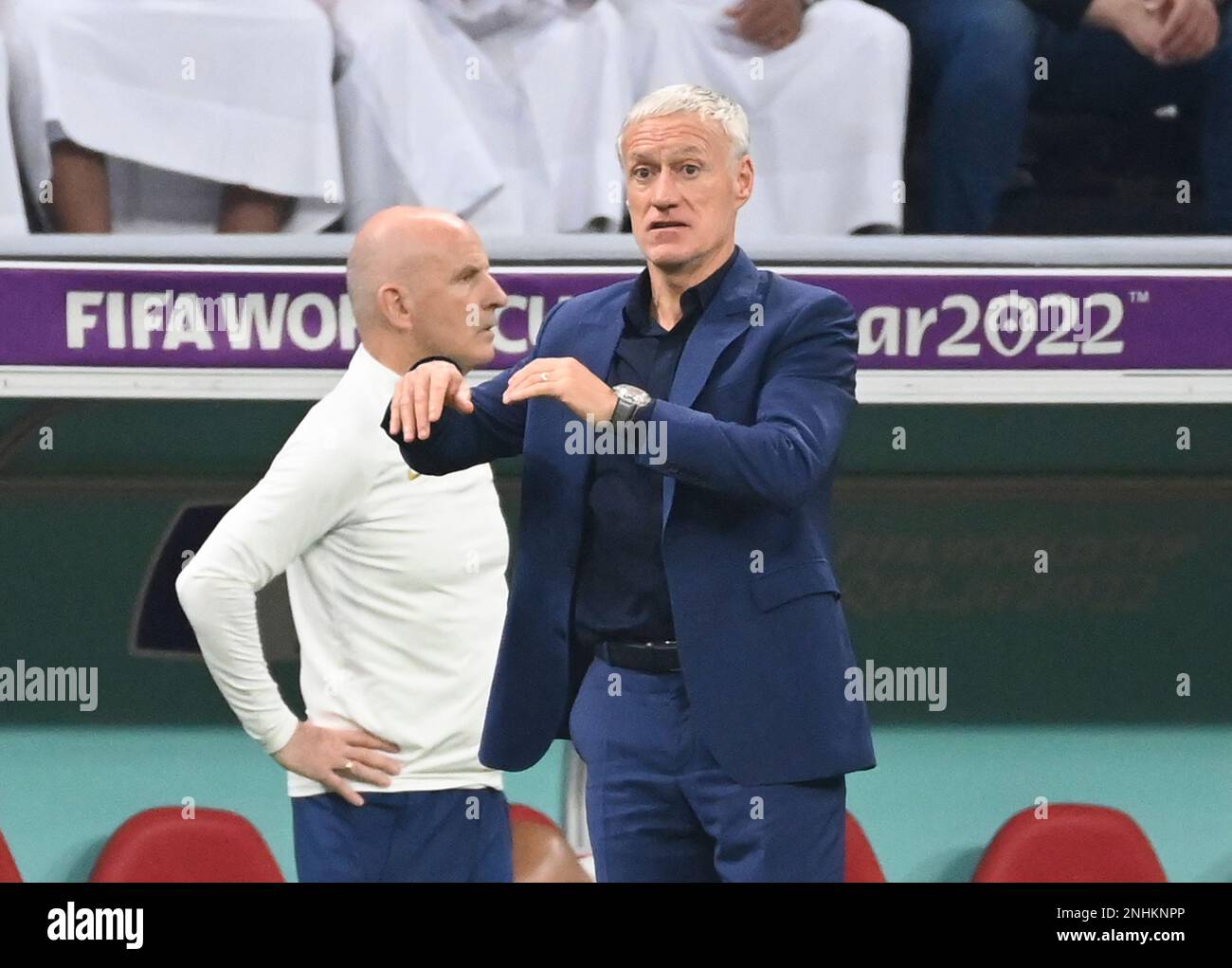 France's manager Didier Deschamps during the FIFA World Cup semi-final ...