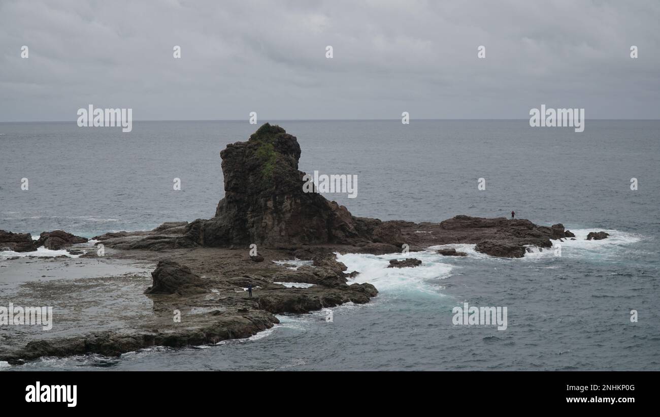 Natural beach with stone towers hi-res stock photography and images - Alamy