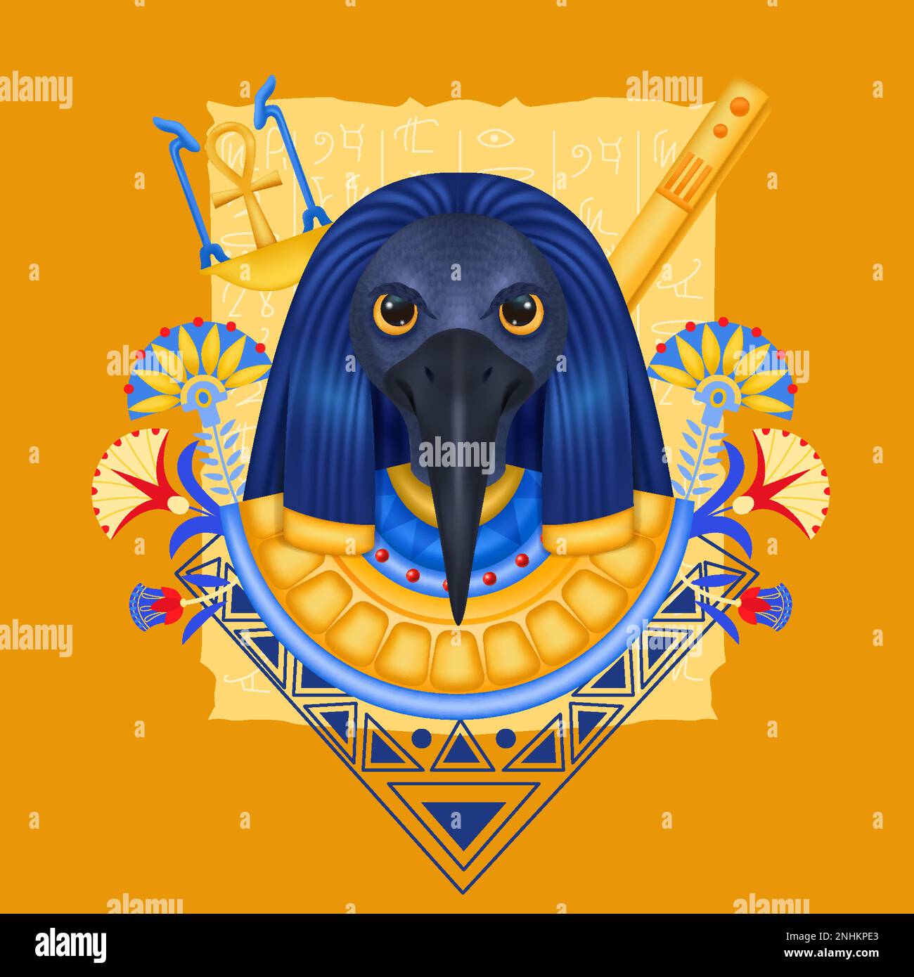 Thoth egyptian god composition with avatar image of ancient god with ...