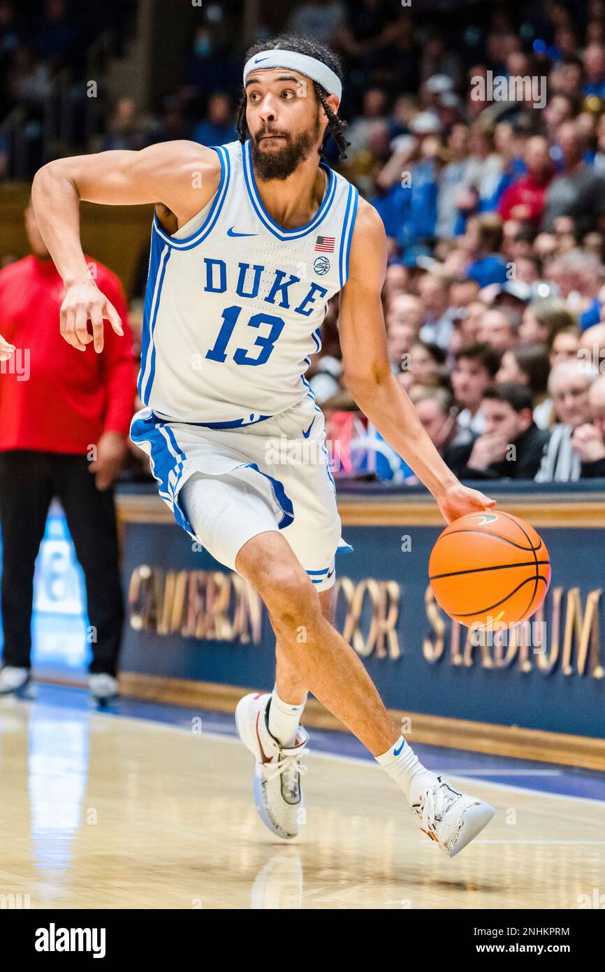 Duke guard Jacob Grandison (13) brings the ball up court against ...