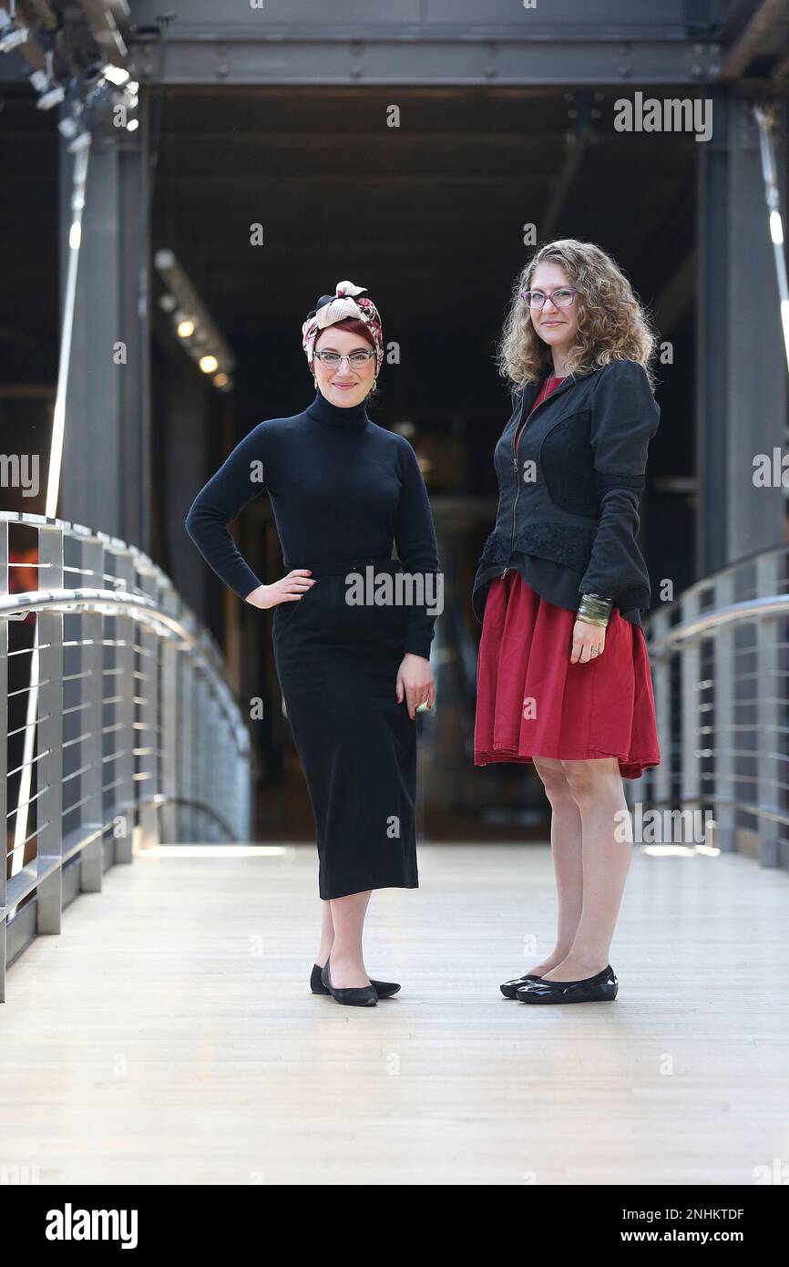 Character artist Deanna Marsigliese (middle) and tailoring lead Fran ...