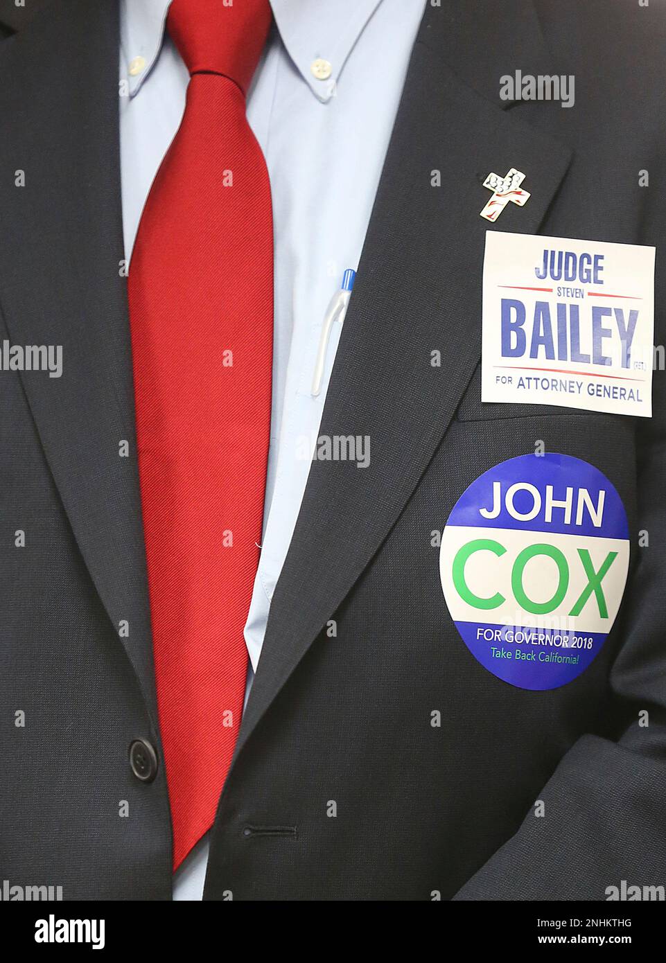 GOP candidates John Cox for governor and Steve Bailey for attorney ...