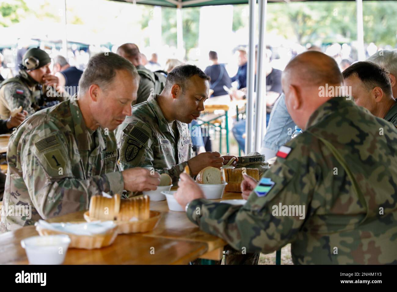 U.S. Army Lt. Gen. John Kolasheski, commander of V Corps, and U.S. Army Command Sgt. Maj ...