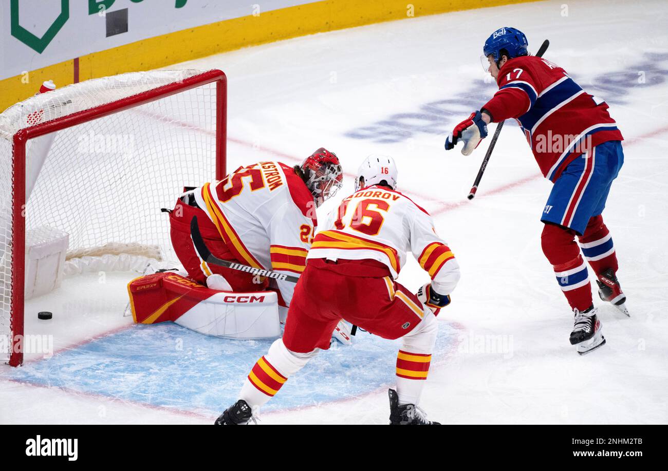 Montreal Canadiens' Josh Anderson scores past Calgary Flames goaltender ...