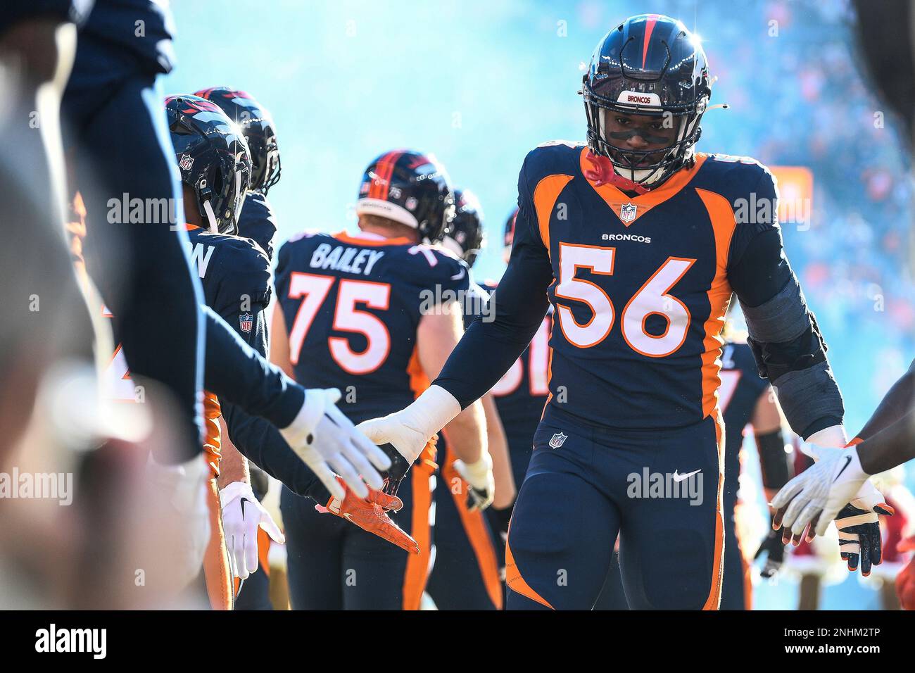 DENVER, CO - DECEMBER 11: Denver Broncos linebacker Baron Browning (56 ...