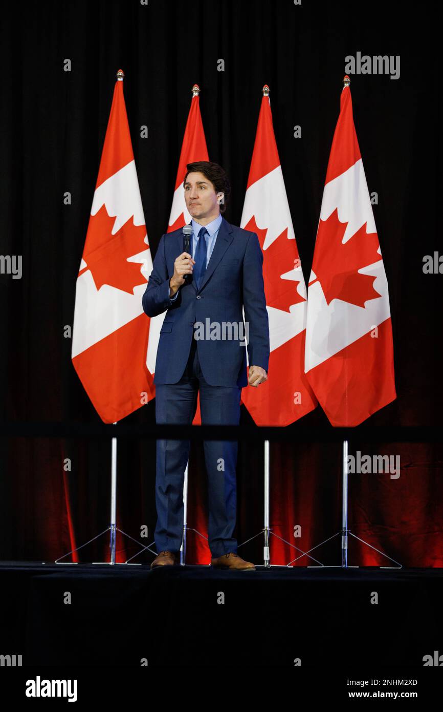 Prime Minister Justin Trudeau speaks during a Liberal Party of Canada ...
