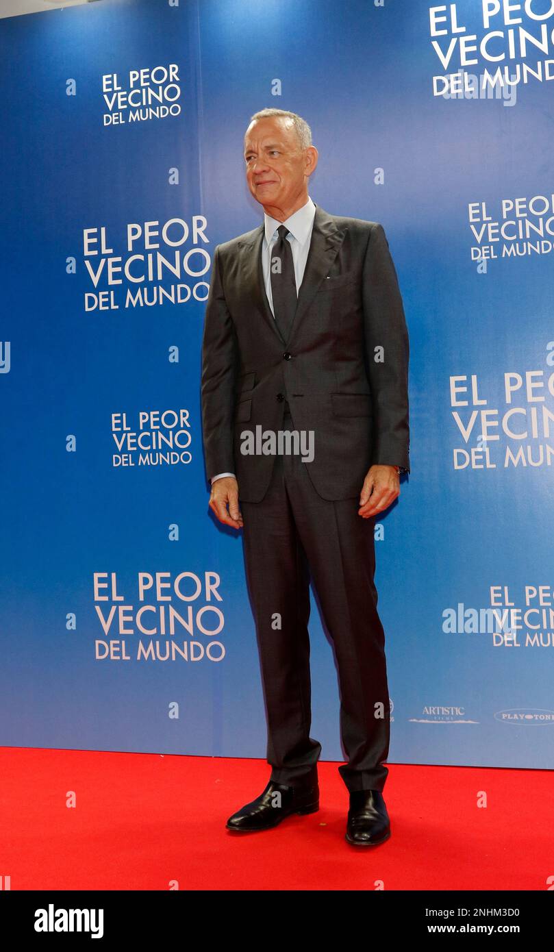 Tom Hanks at the premiere of "The World's Worst Neighbor," a film based ...