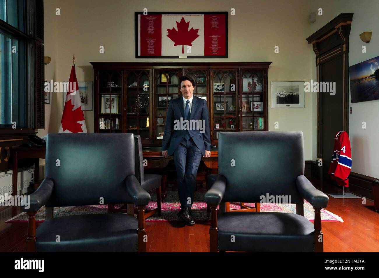 Canadian Prime Minister Justin Trudeau poses for a portrait in his ...
