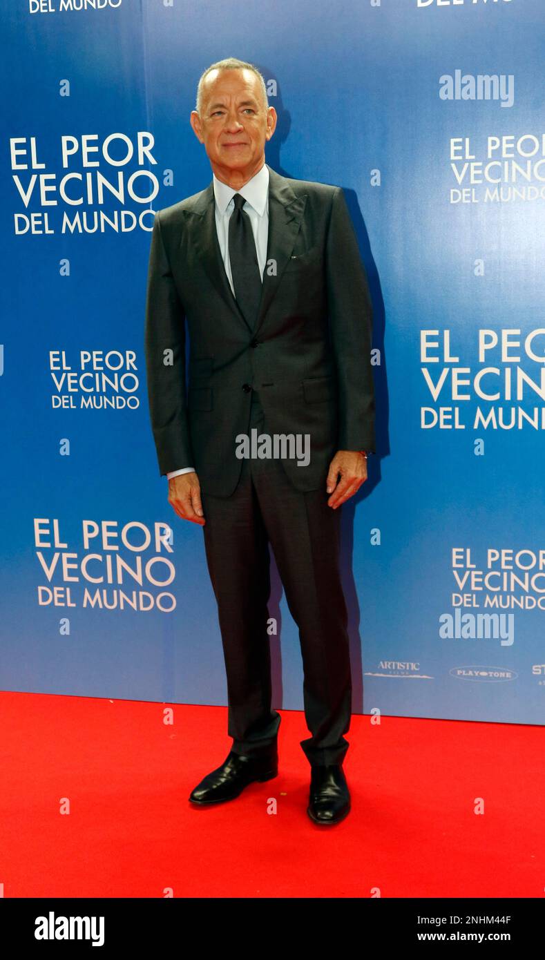 Tom Hanks at the premiere of "The World's Worst Neighbor," a film based ...