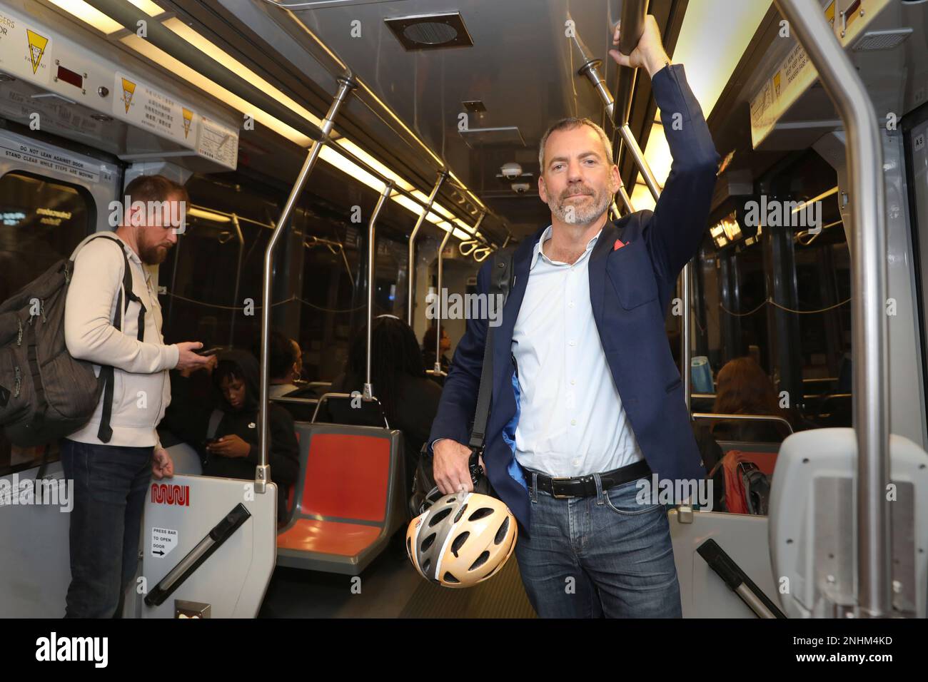 New Muni director Jeffrey Tumlin seen on Muni bus stopping at the ...
