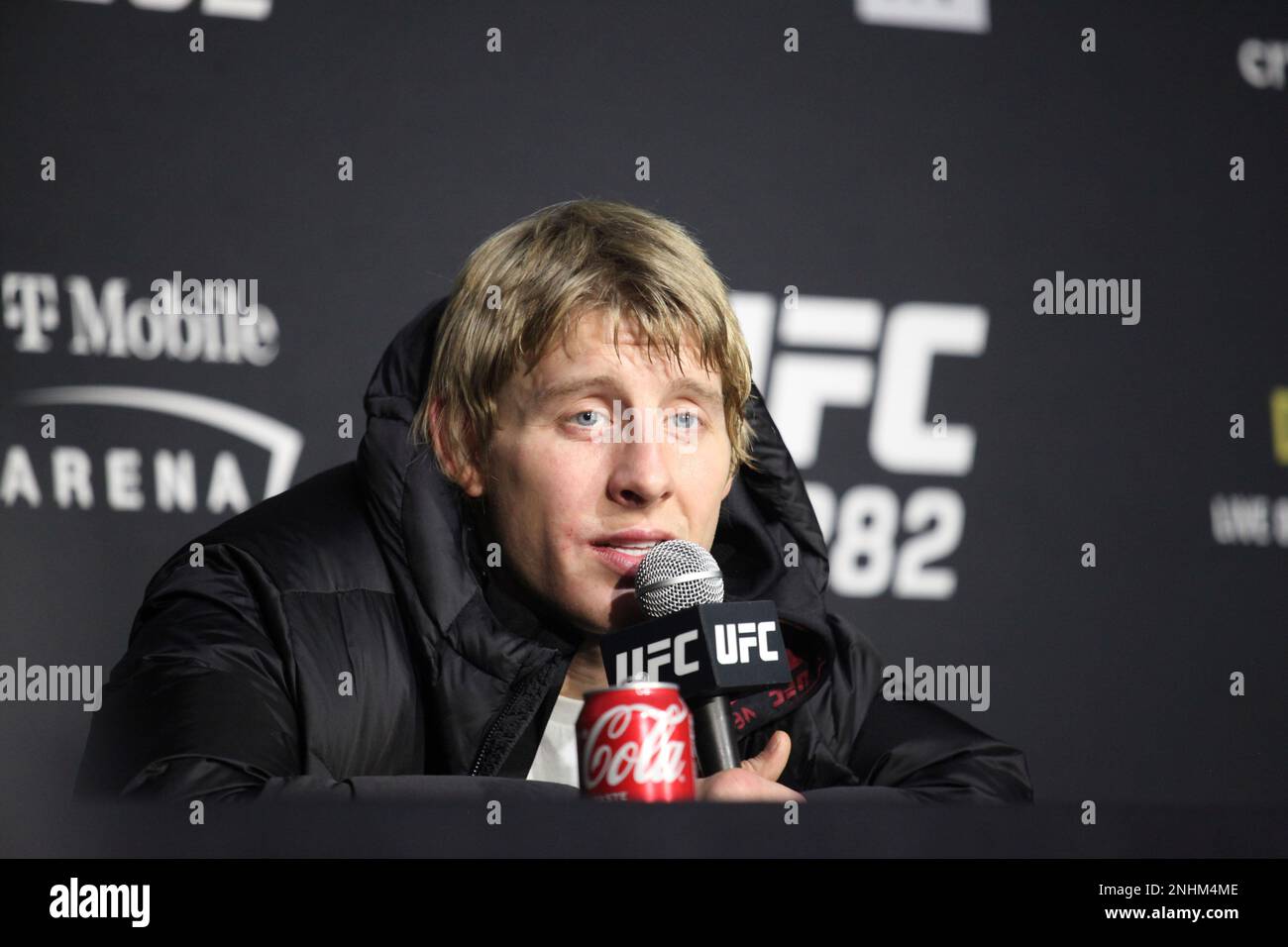 LAS VEGAS, NV - DECEMBER 10: Paddy Pimblett appears at the UFC 282 post ...