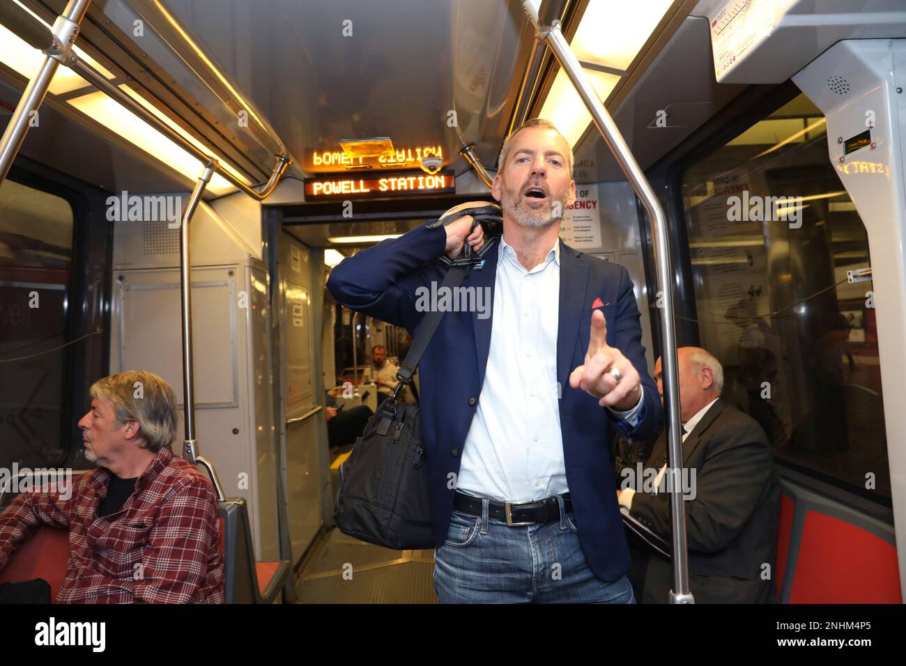 New Muni director Jeffrey Tumlin seen on Muni bus stopping at the ...