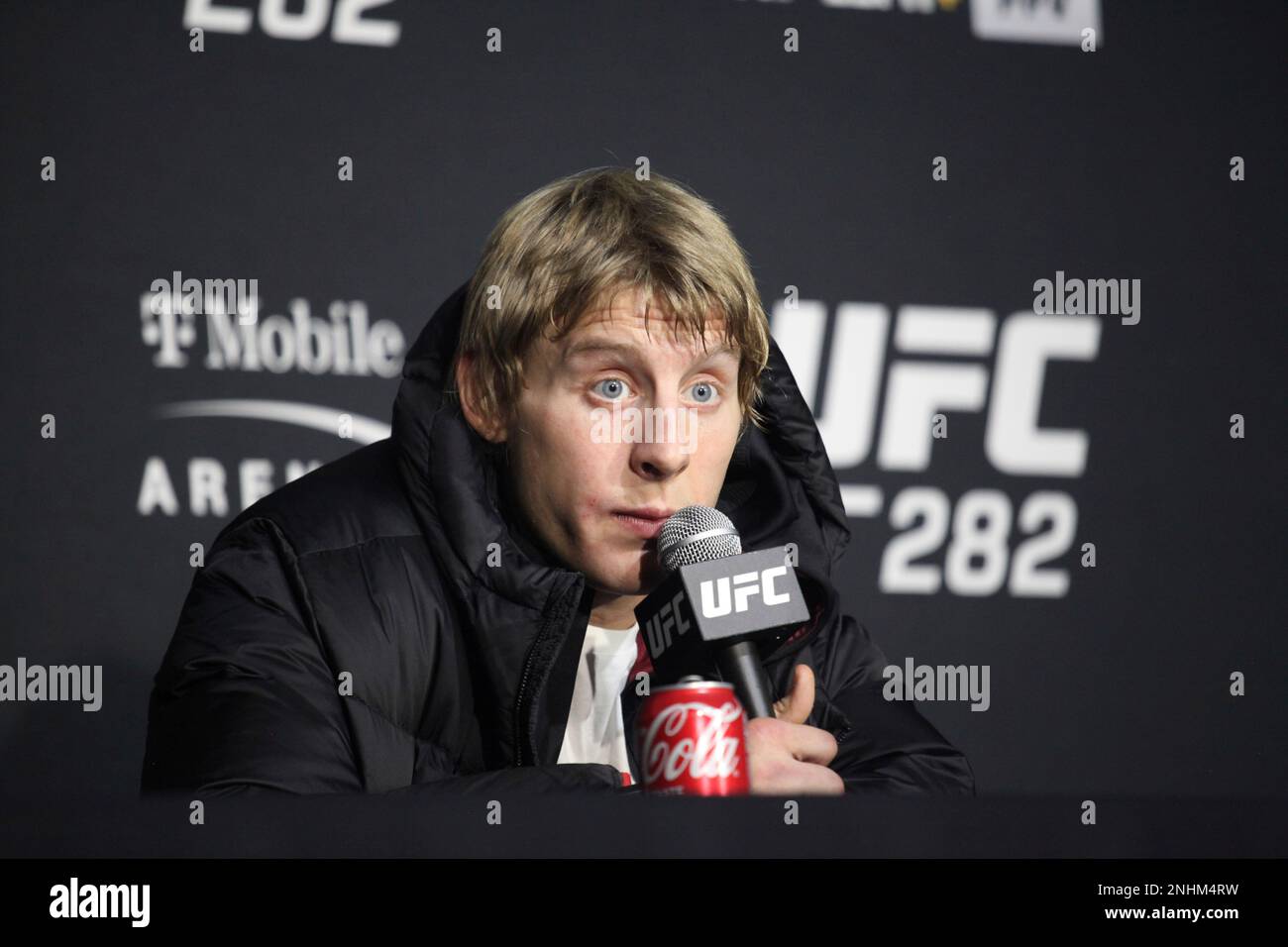 LAS VEGAS, NV - DECEMBER 10: Paddy Pimblett appears at the UFC 282 post ...
