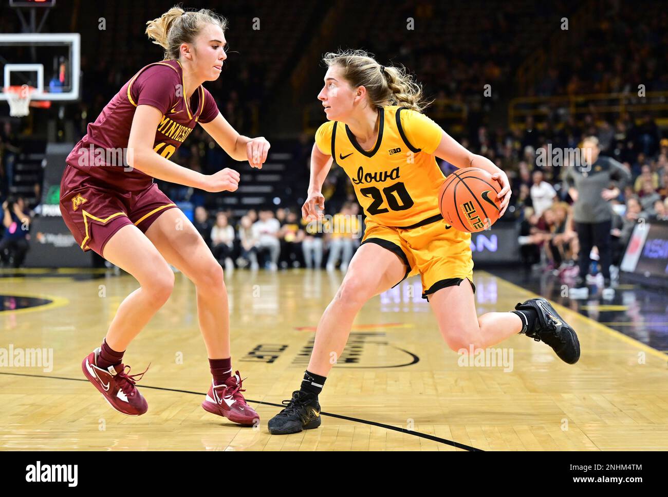 IOWA CITY, IA - DECEMBER 10: Iowa guard Kate Martin (20) drives to the ...