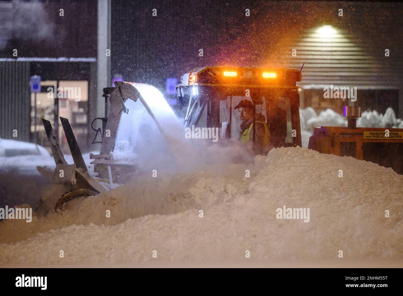 A sidewalk along Tudor Road is cleared on Monday, Dec. 12, 2022. An ...