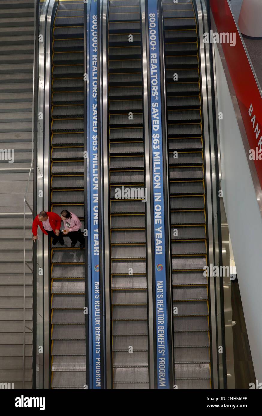 Grand escalators at Moscone Center south now have three escalators ...