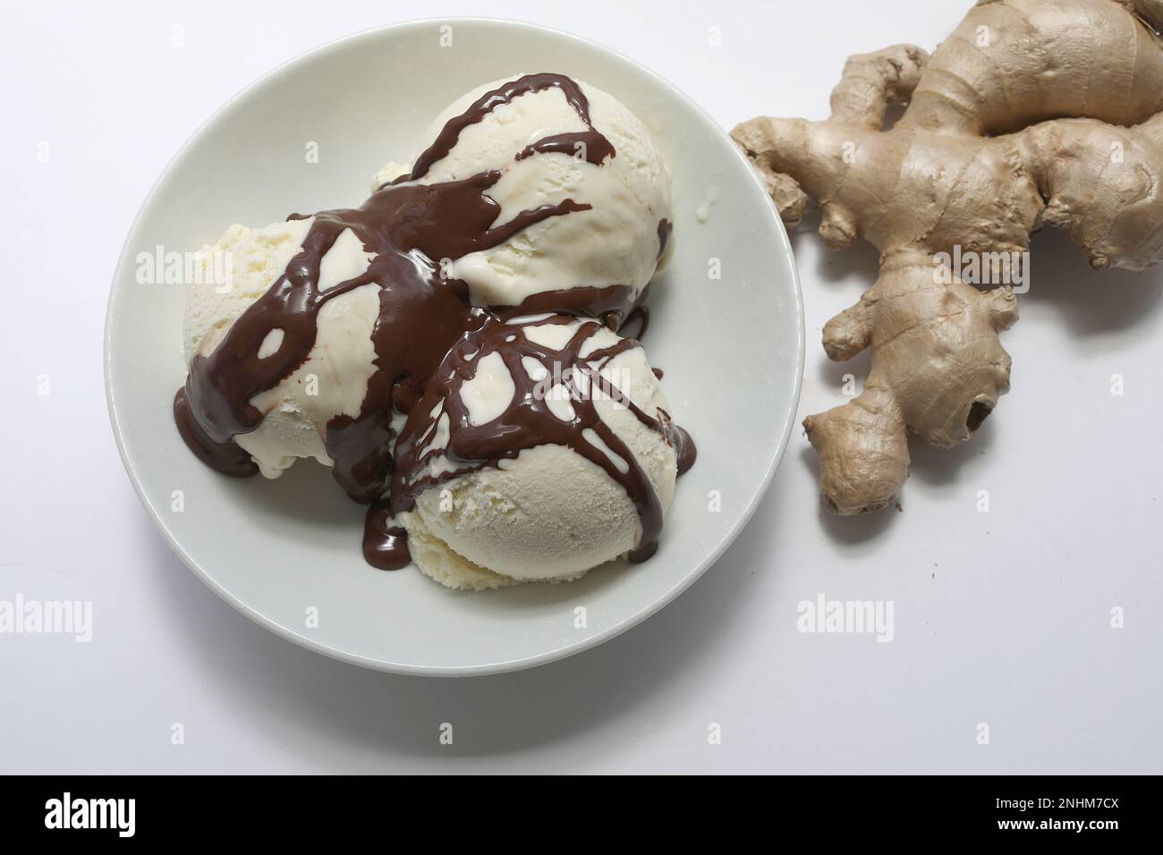 China Moon's Ginger Ice Cream with Chocolate Sauce styled by Sarah ...