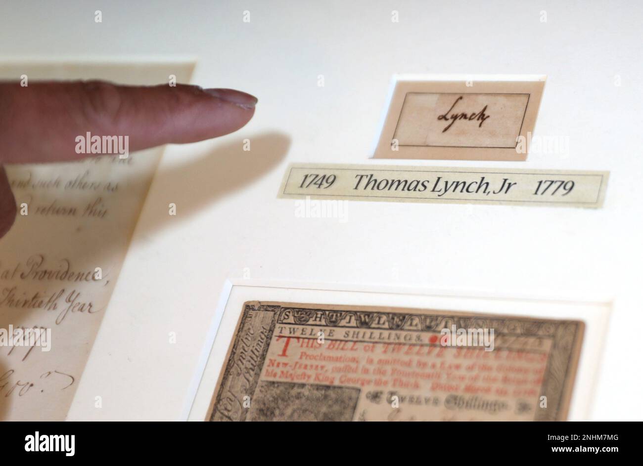 Caretaker Emilio Lucero shows detail of one of their signatures in the ...
