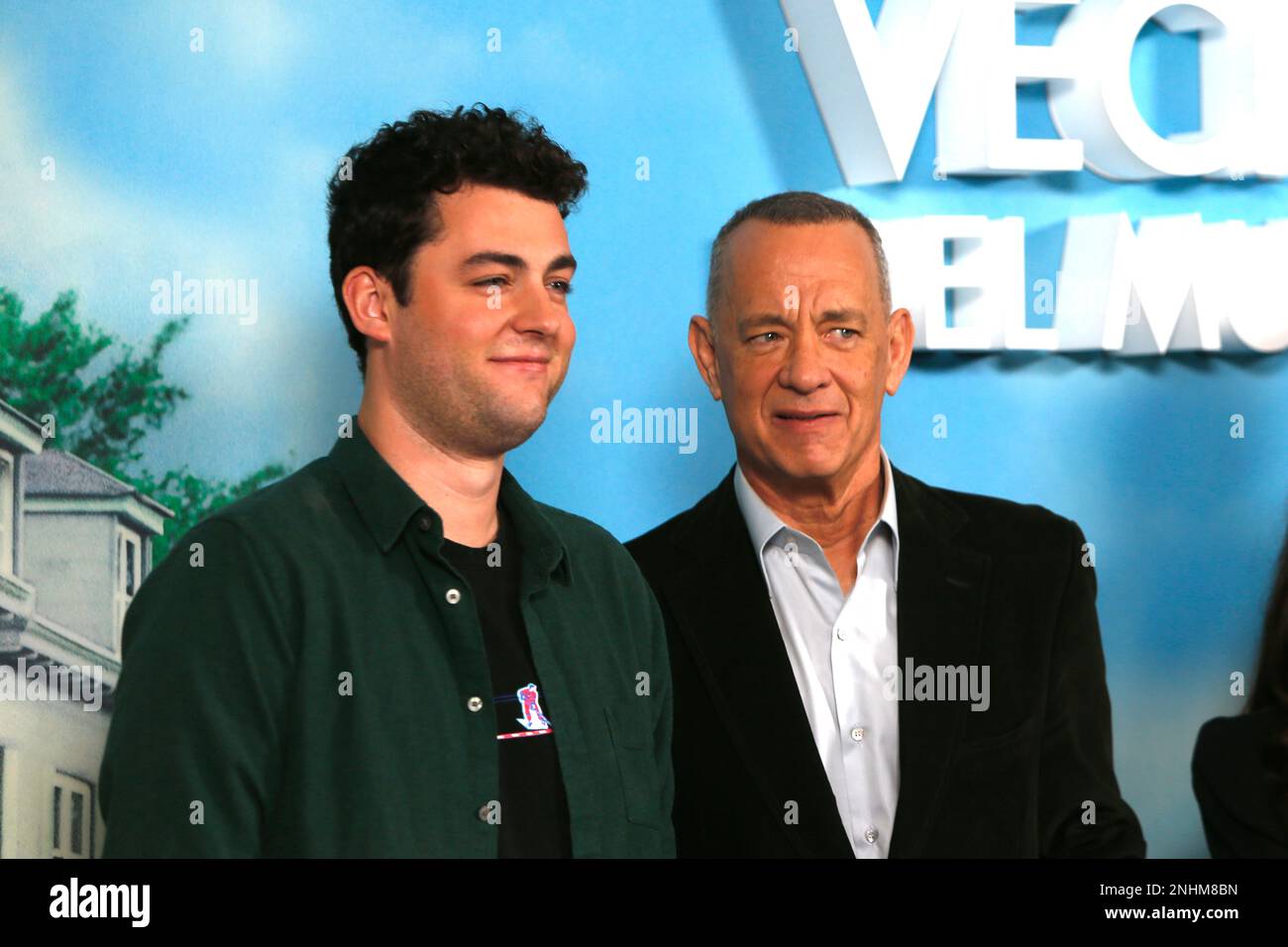 (L-R) Truman Hanks and Tom Hanks pose at the photocall for the film ...