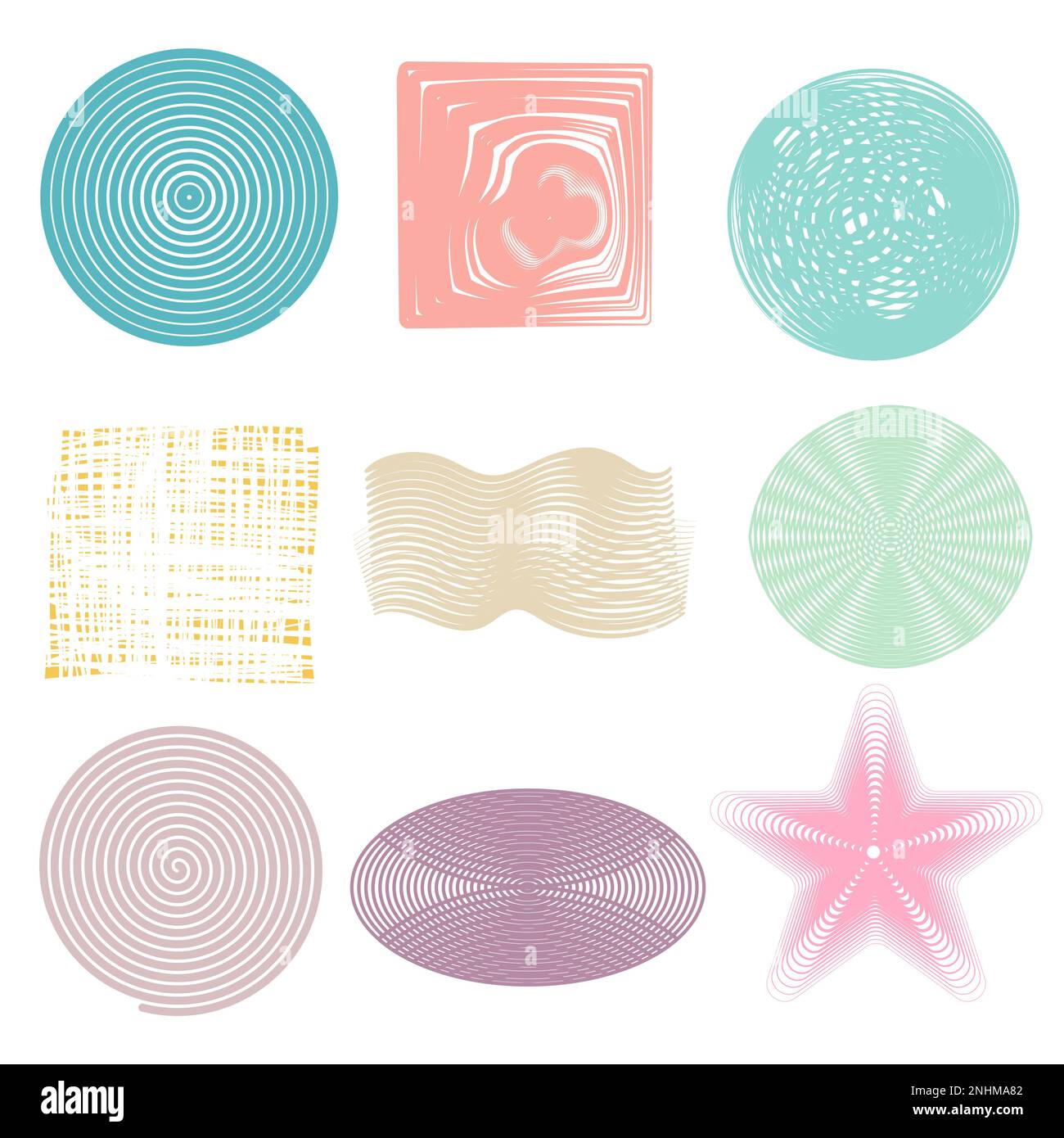 Abstract pattern shapes, curves, Lines. Contemporary modern trendy ...