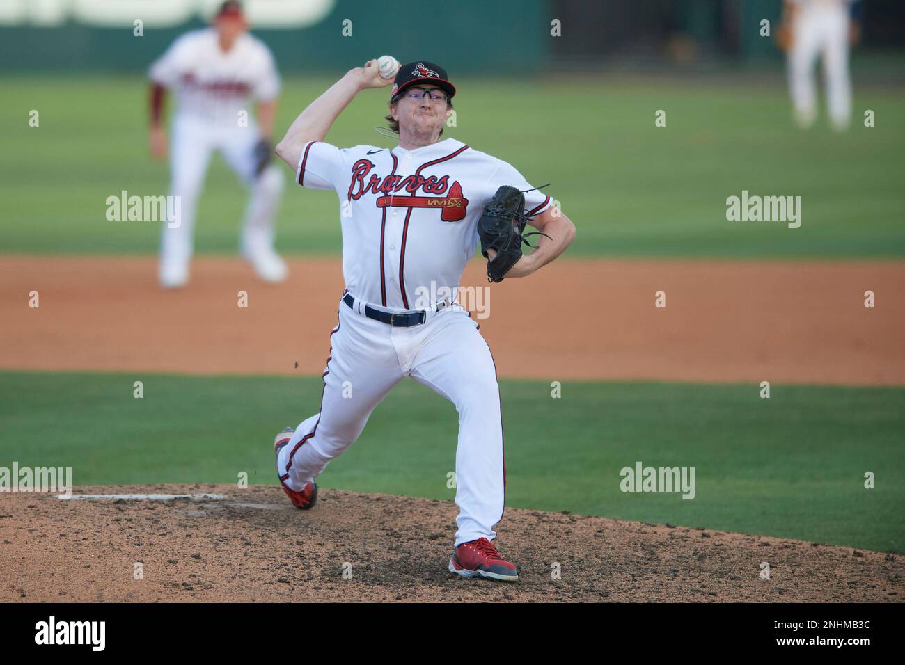 Scottsdale Scorpions pitcher Austin Smith (55) (Atlanta Braves) during ...