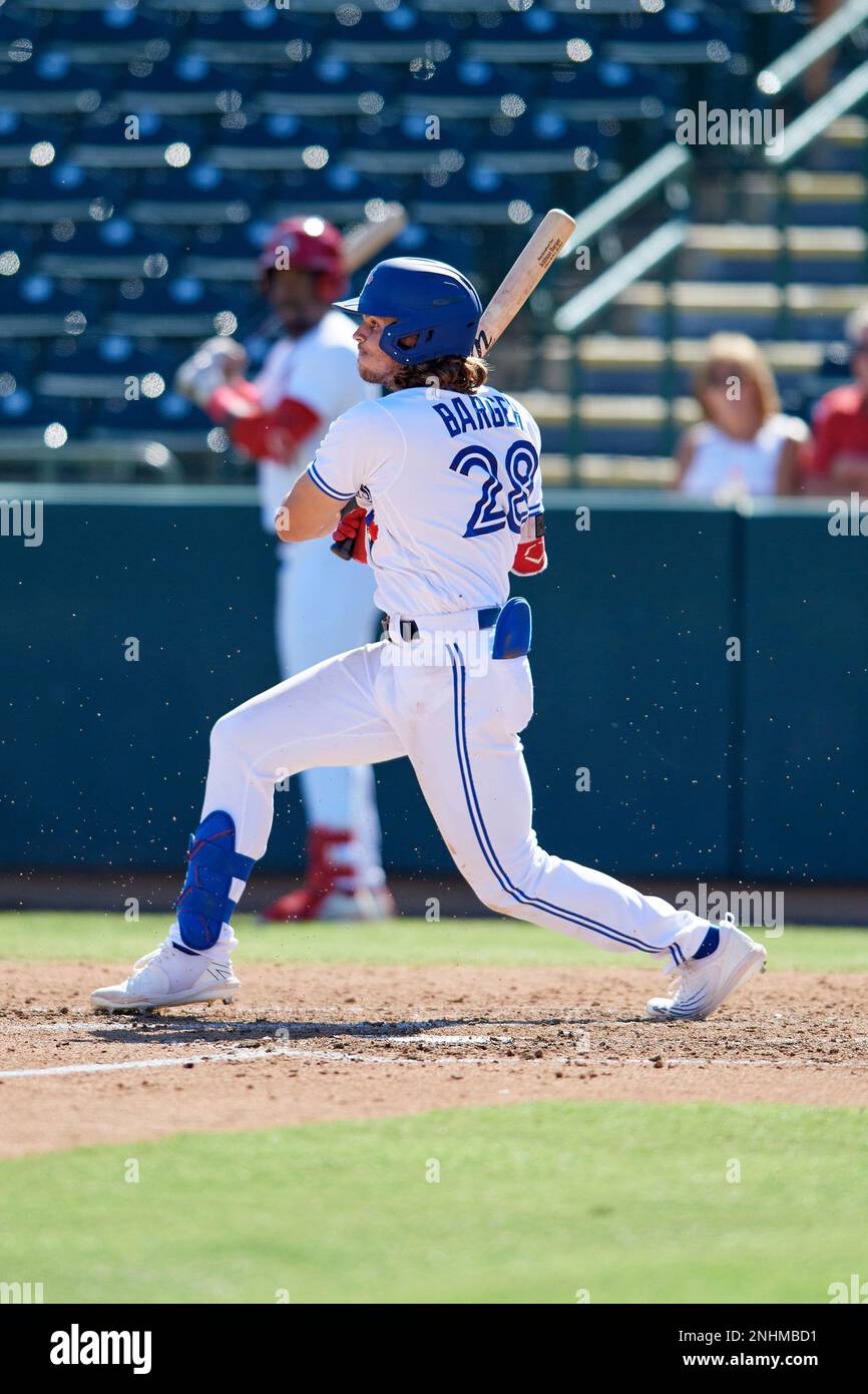 Addison Barger (28) (Toronto Blue Jays) of the Salt River Rafters ...