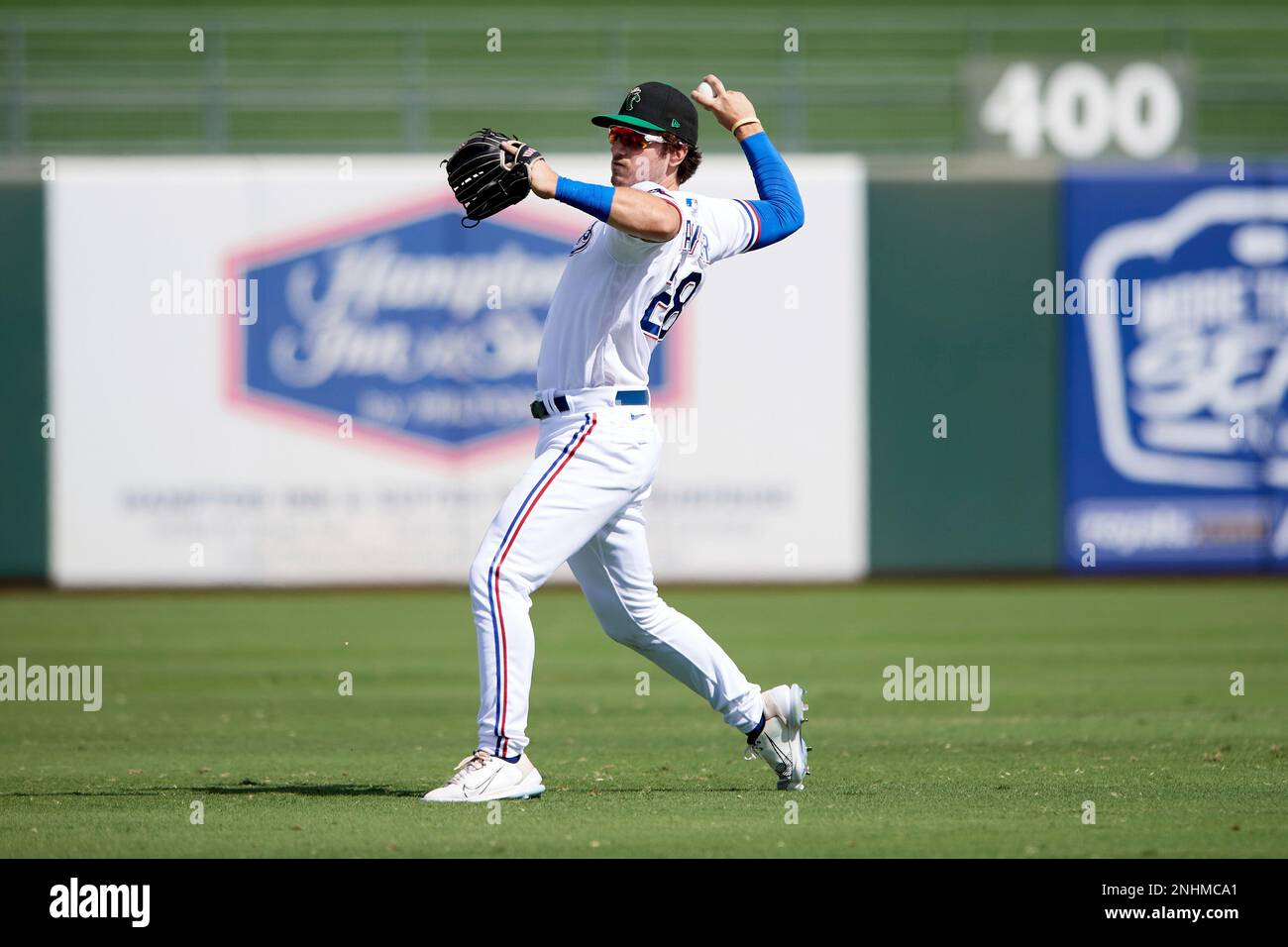 Trevor Hauver (28) (Texas Rangers) of the Surprise Saguaros during an ...