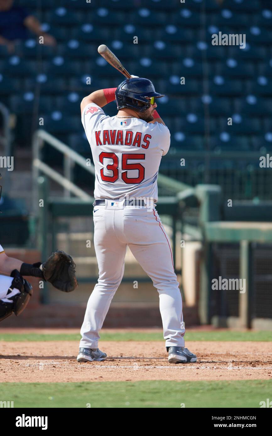 Niko Kavadas (35) (Boston Red Sox) of the Scottsdale Scorpions during ...
