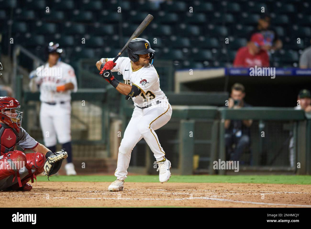Nick Gonzales (13) (Pittsburgh Pirates) of the Surprise Saguaros during ...