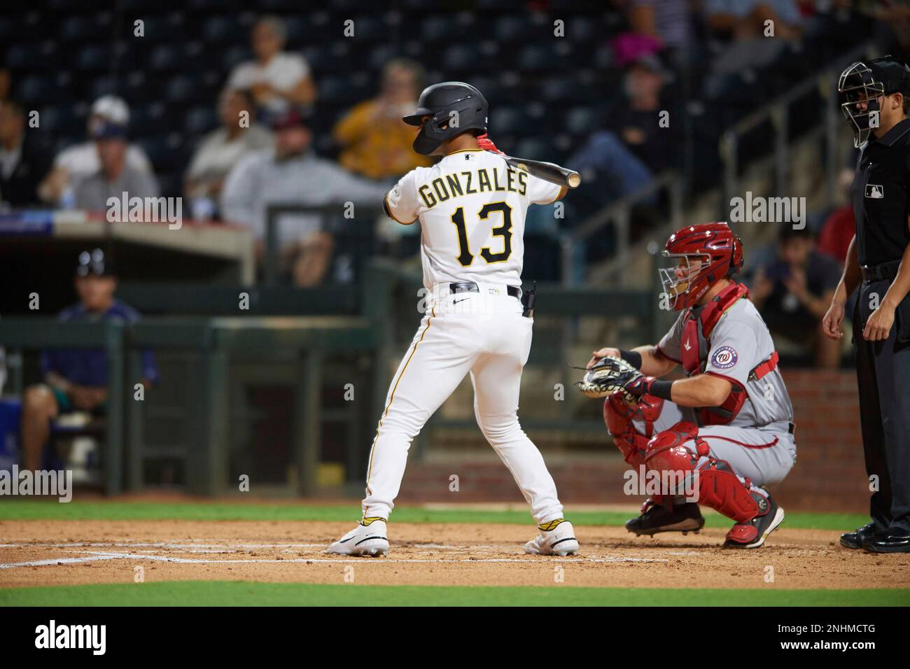Nick Gonzales (13) (Pittsburgh Pirates) of the Surprise Saguaros during ...