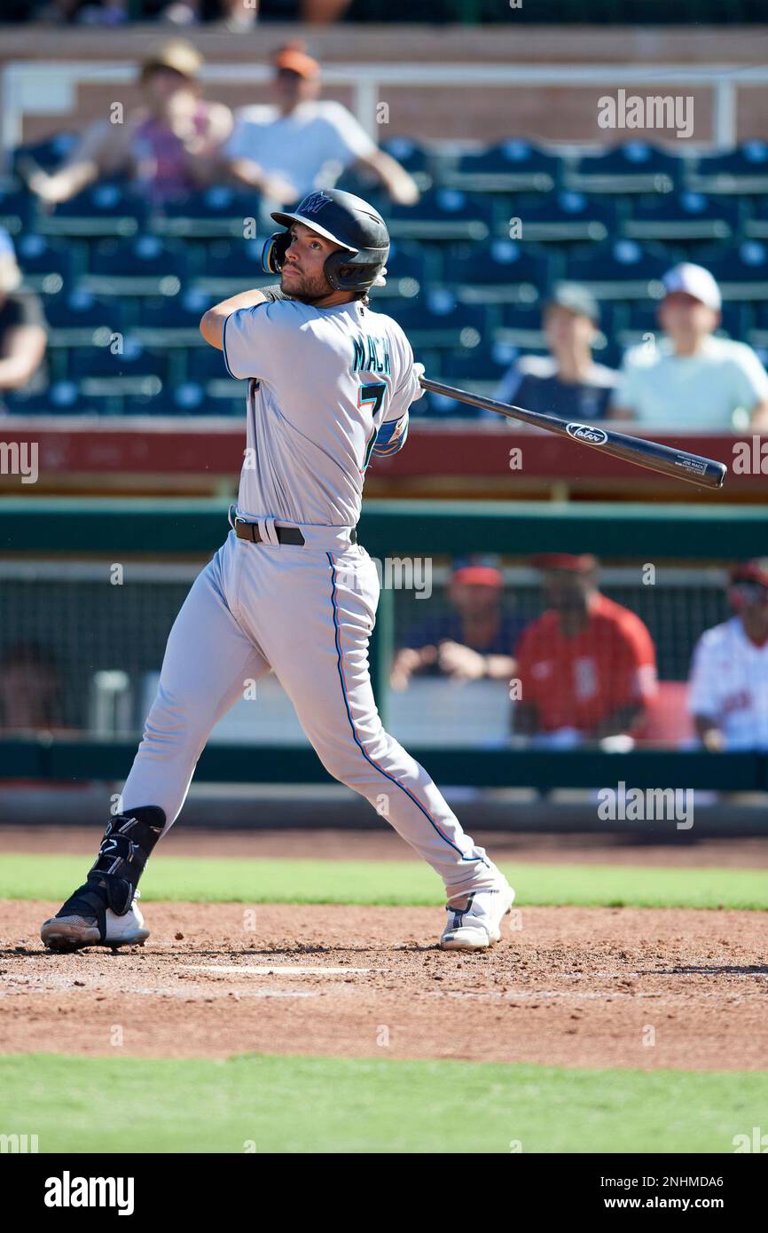 Joe Mack (7) (Miami Marlins) of the Mesa Solar Sox during an Arizona ...