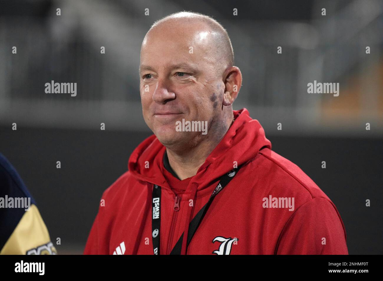 Louisville Cardinals coach Jeff Brohm attends the 2022 CIF Open ...