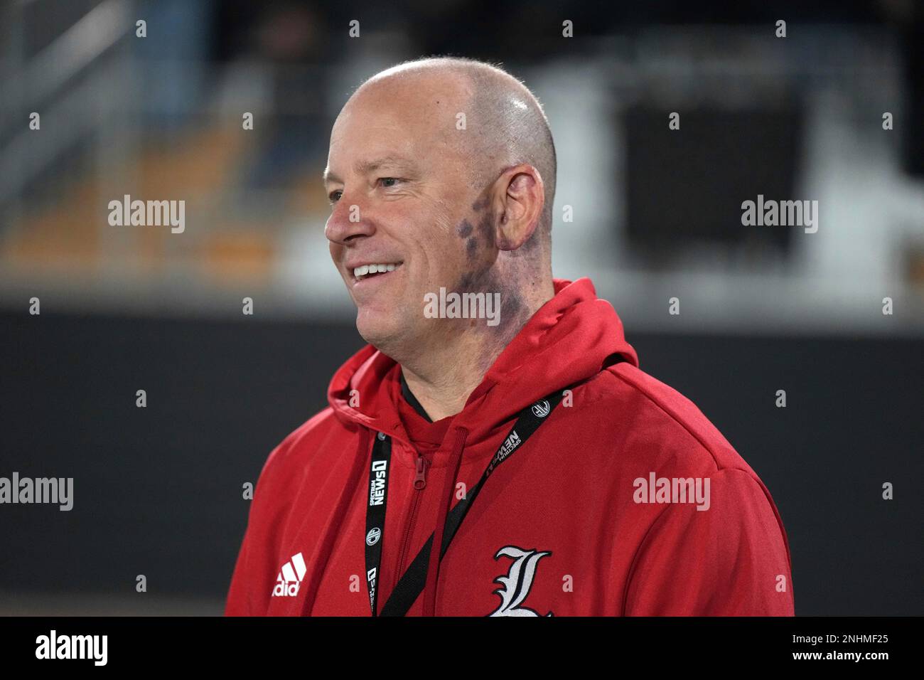 Louisville Cardinals coach Jeff Brohm attends the 2022 CIF Open ...