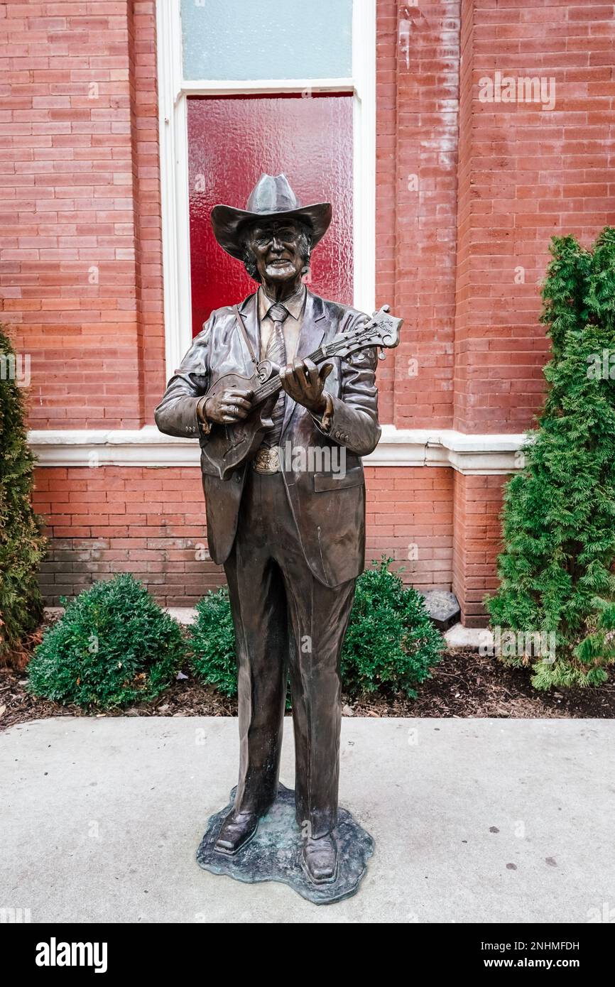 Bill Monroe statue at Ryman Auditorium, a popular and historic concert ...