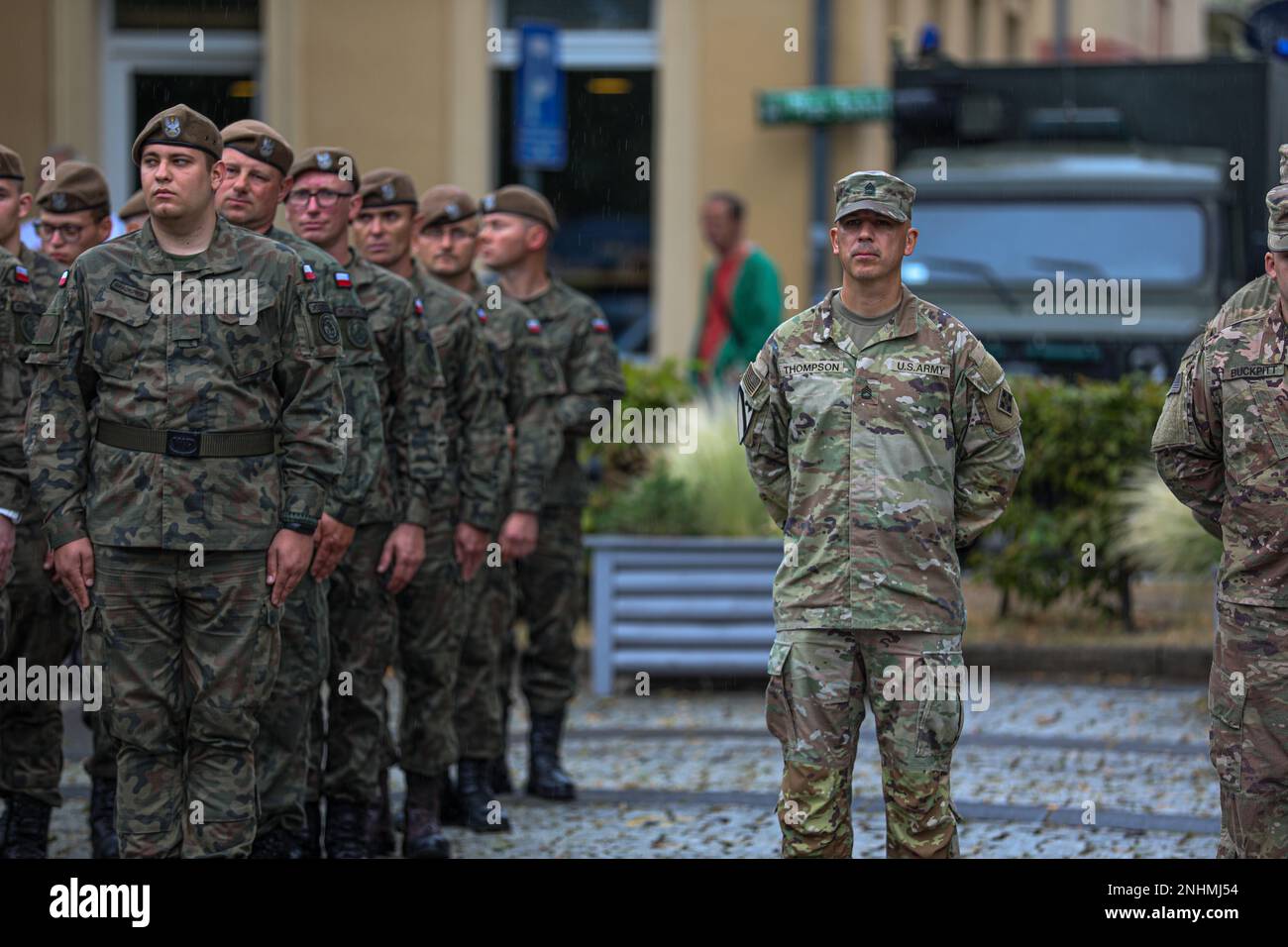 U.S. Army Sgt. 1st Class Phillip Thompson, a platoon sergeant assigned ...