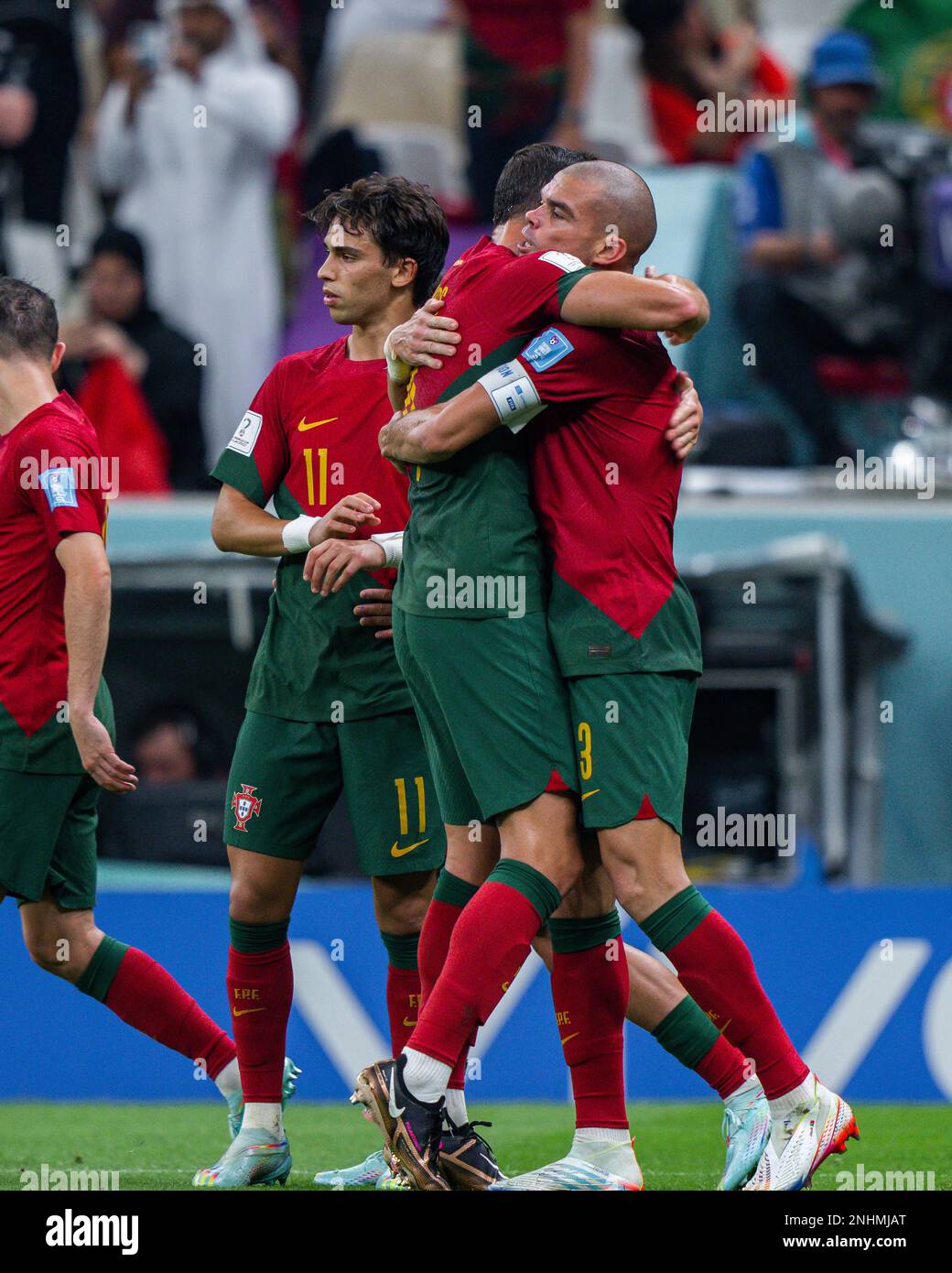 LUSAIL, QATAR - DECEMBER 06: Portugal defender Pepe celebrates his goal ...