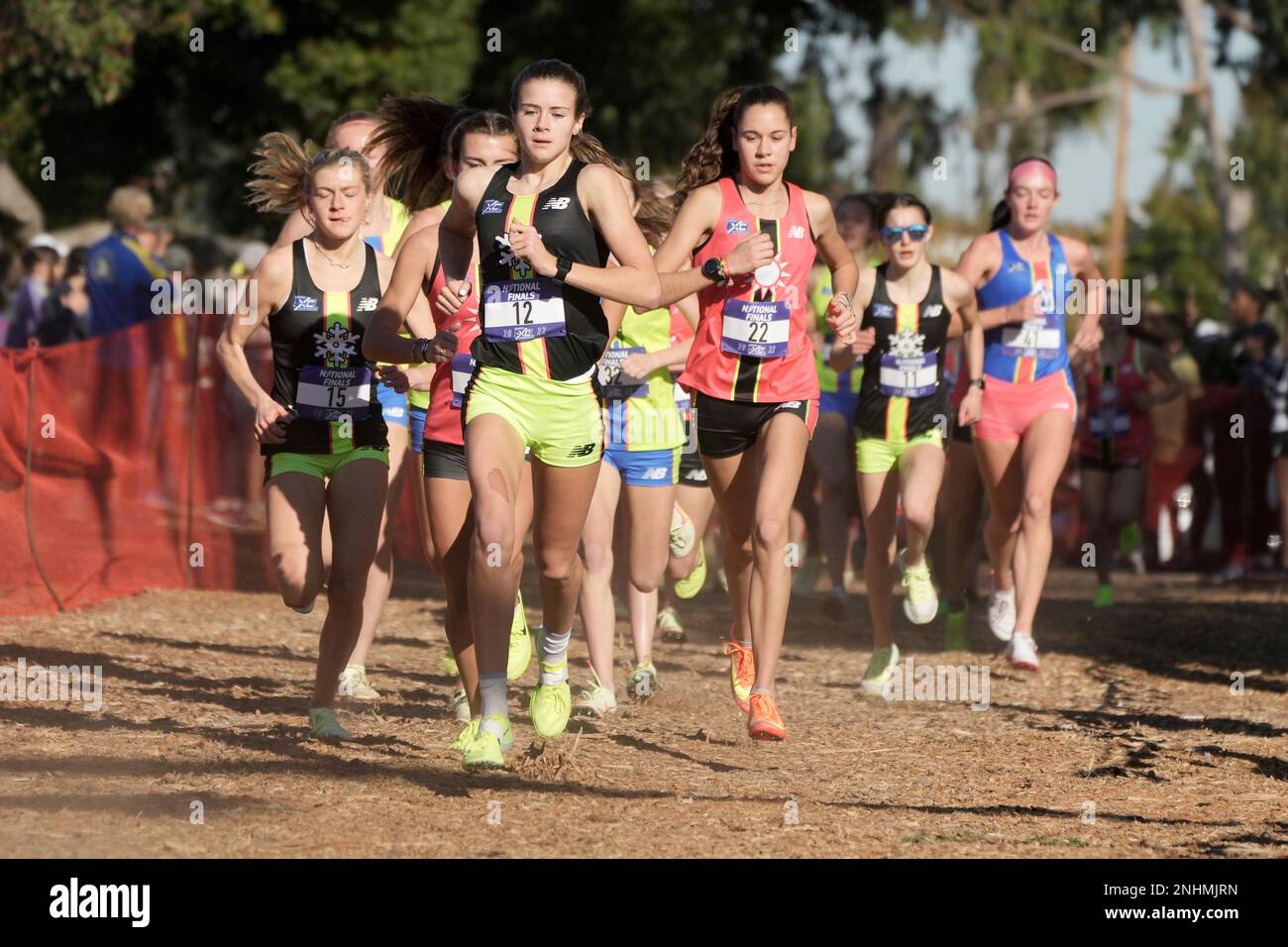 Karrie Baloga (12) wins the girls race in 16:49.2 at the 43rd Champs ...