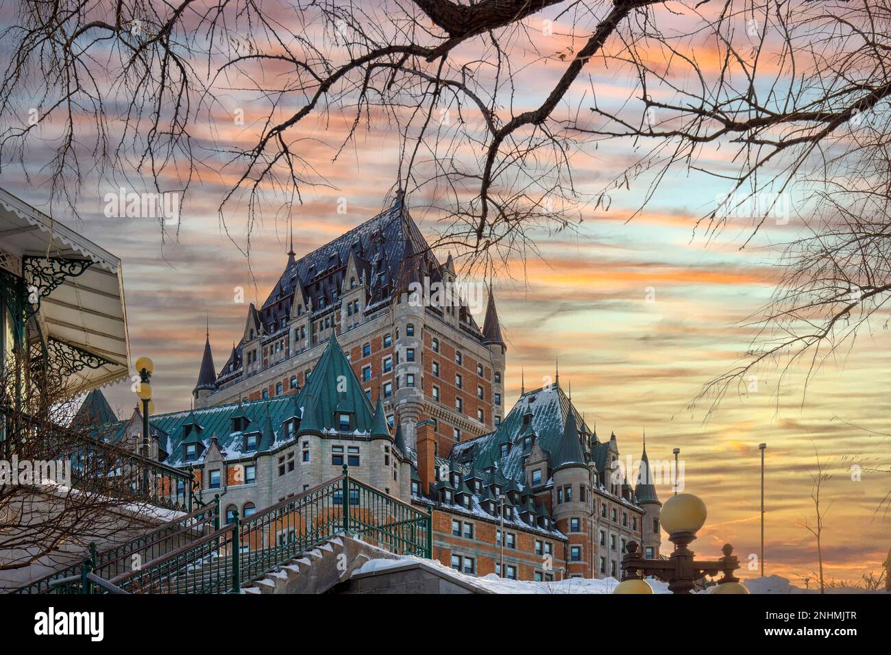 Beautiful Historic Chateau Frontenac in Quebec City Stock Photo - Alamy