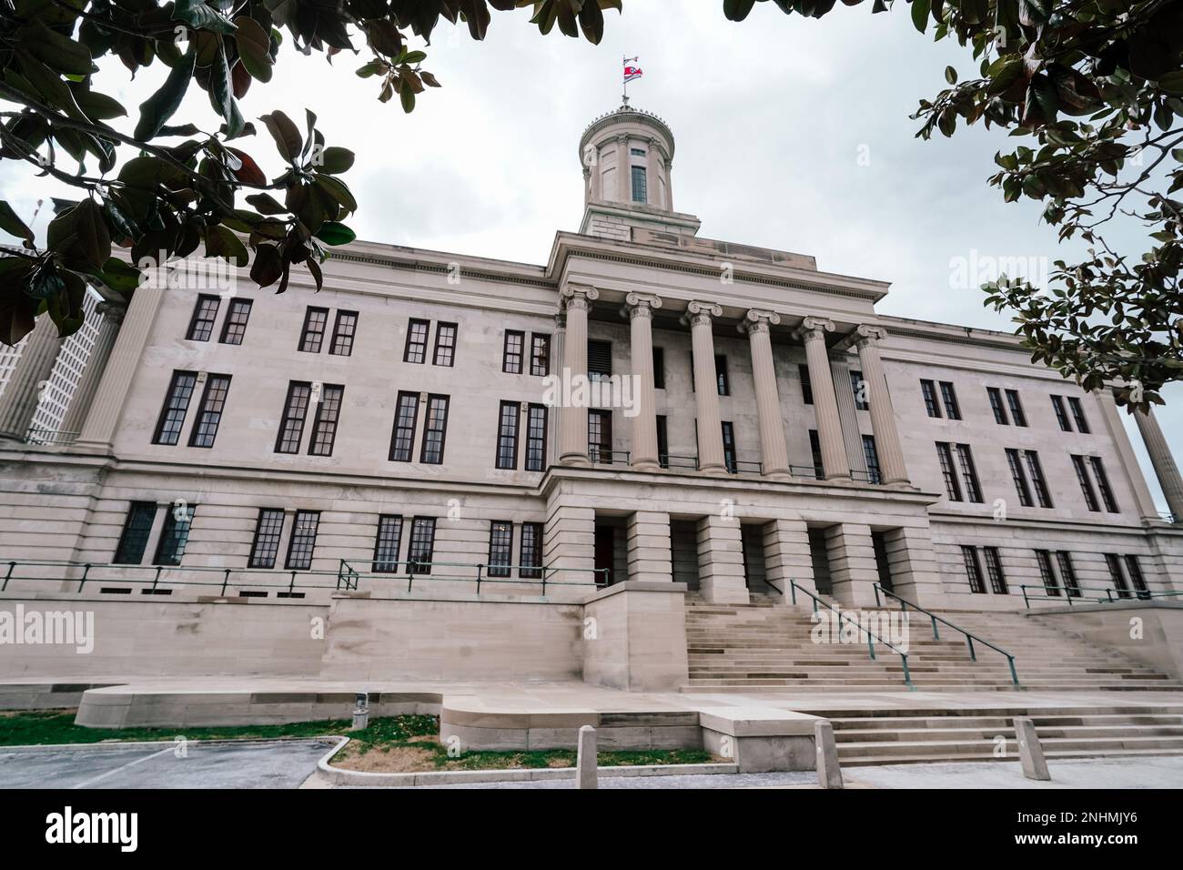 Tennessee State Capitol, Greek Revival 1845-1859 legislative building & grounds housing the tomb ...