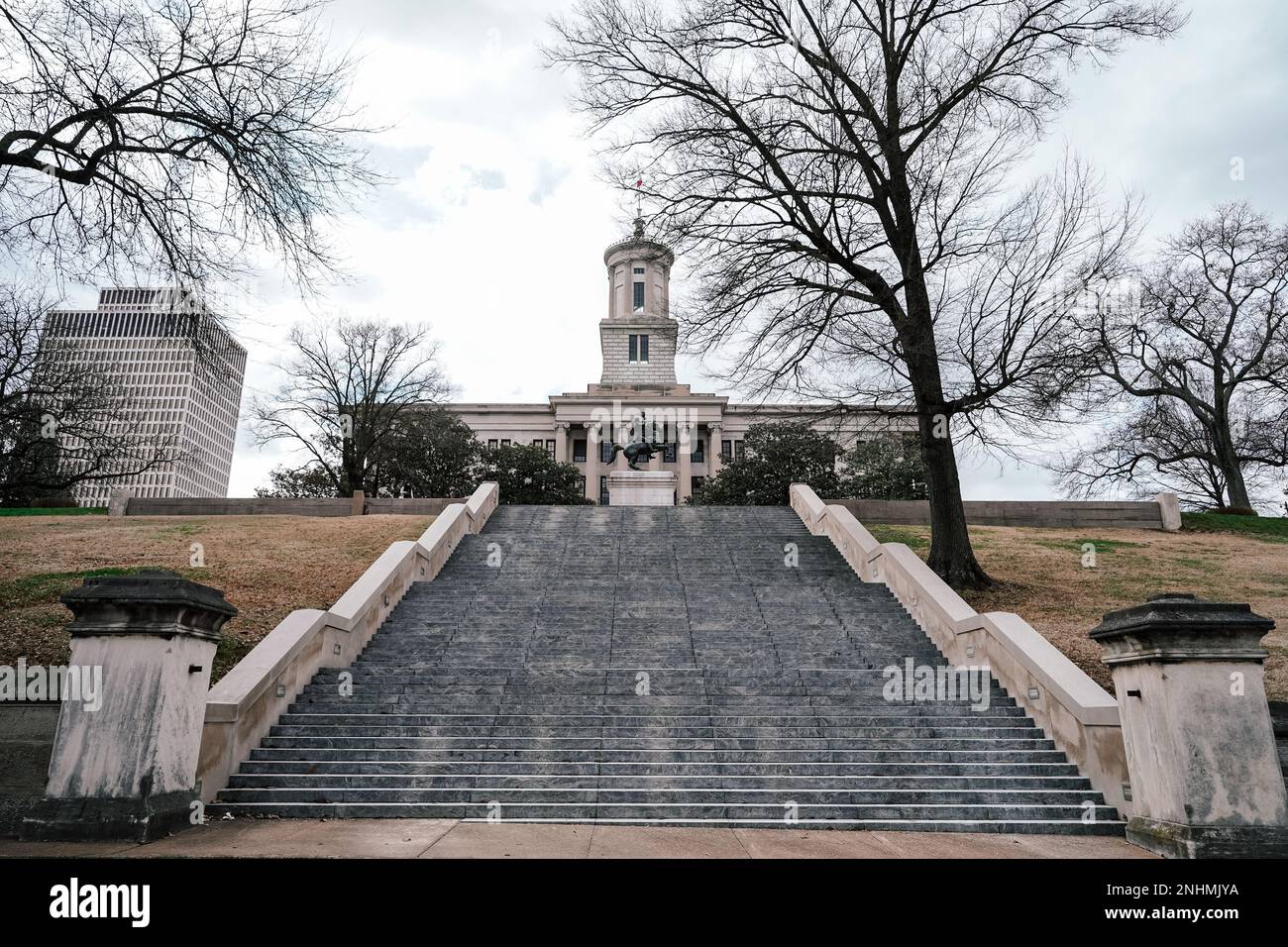 Tennessee State Capitol, Greek Revival 1845-1859 legislative building & grounds housing the tomb ...