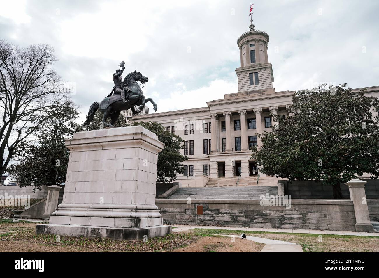 Tennessee State Capitol, Greek Revival 1845-1859 legislative building & grounds housing the tomb ...