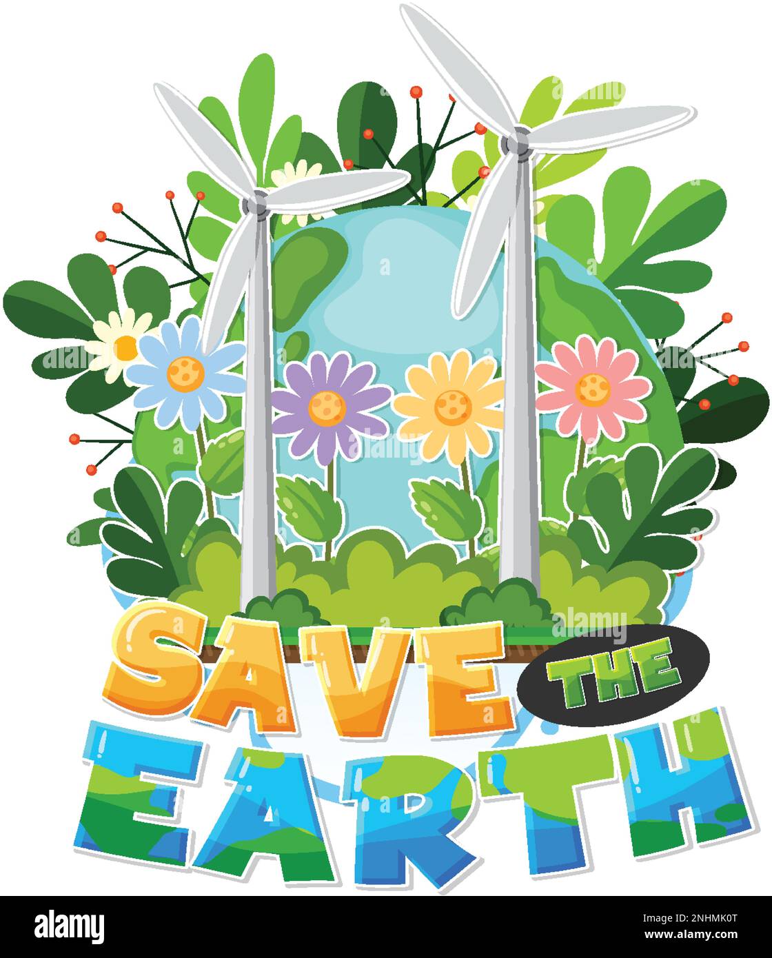 Save the earth banner design illustration Stock Vector Image & Art - Alamy