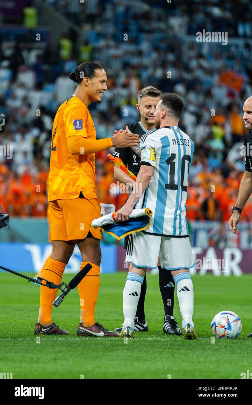 LUSAIL, - DECEMBER 09: Netherlands defender Virgil Van Dijk and ...