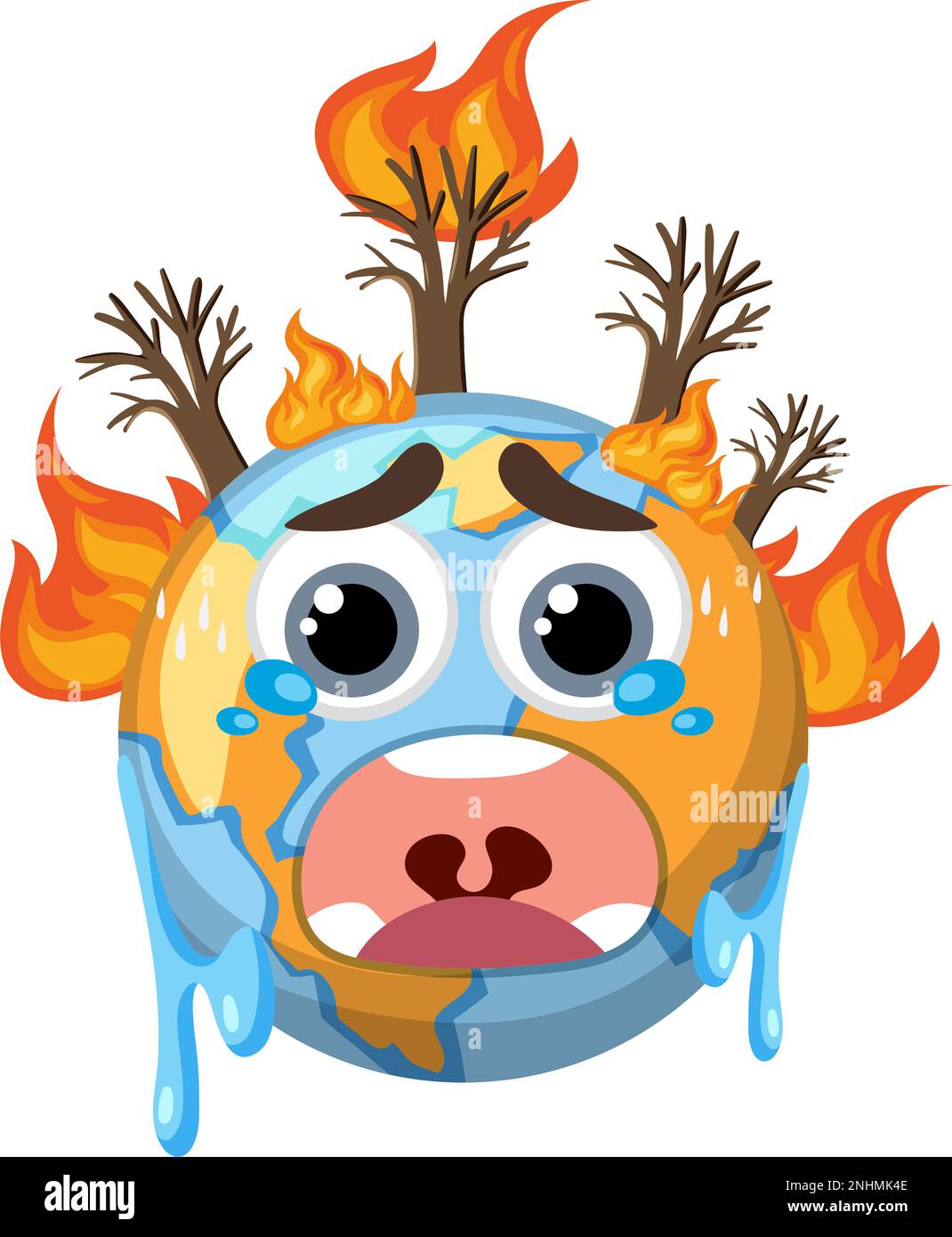 Bushfire on the globe isolated illustration Stock Vector Image & Art ...