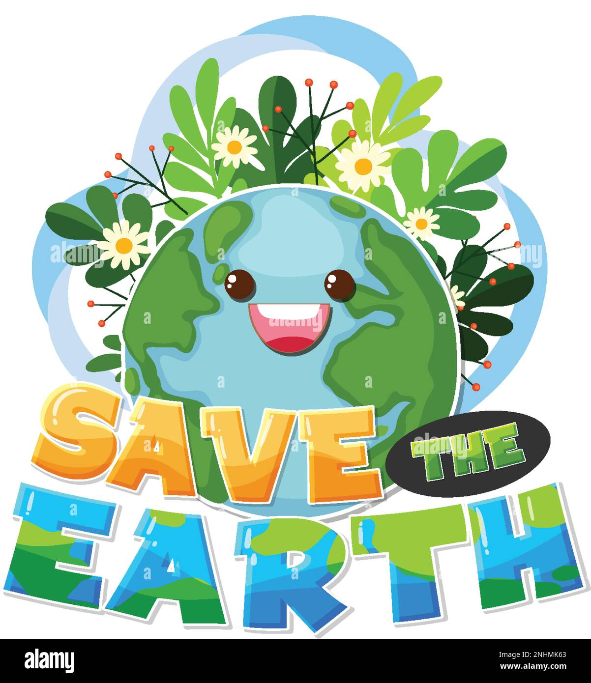 Save the earth banner design illustration Stock Vector Image & Art - Alamy