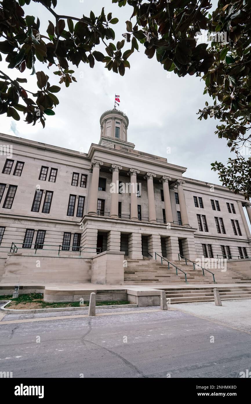 Tennessee State Capitol, Greek Revival 1845-1859 legislative building & grounds housing the tomb ...