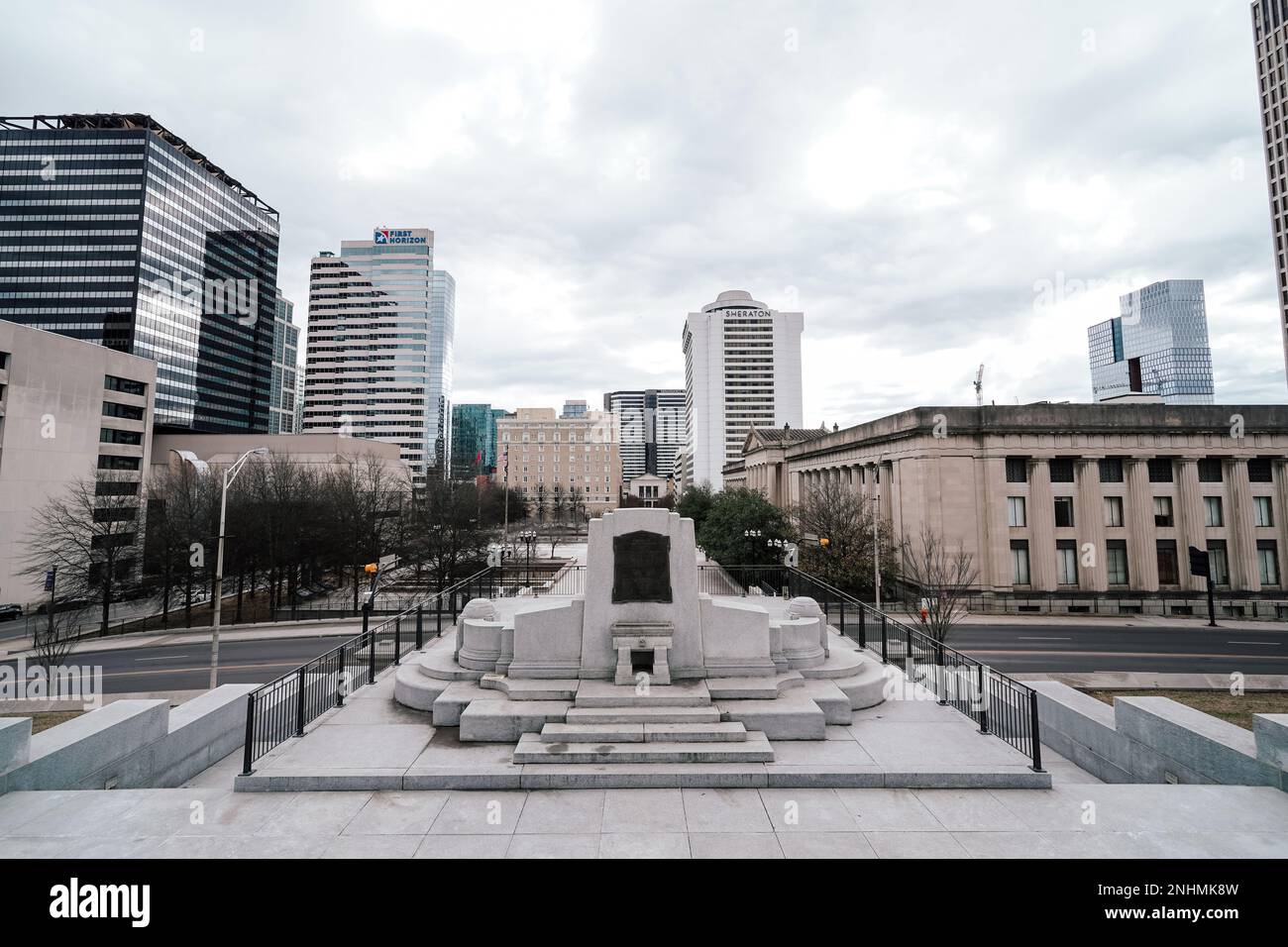 Tennessee State Capitol, Greek Revival 1845-1859 legislative building & grounds housing the tomb ...