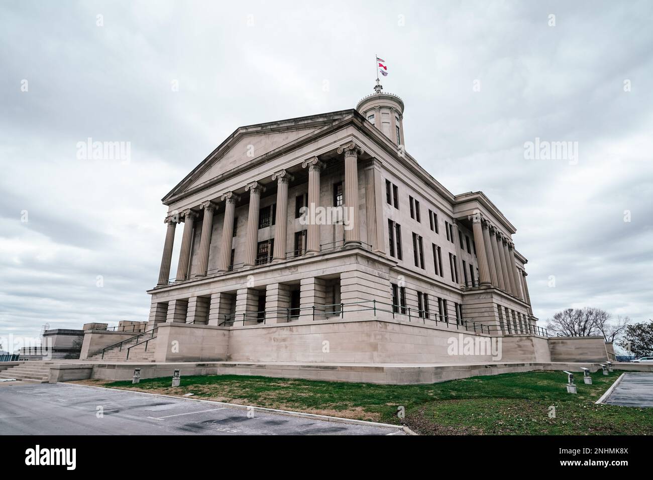 Tennessee State Capitol, Greek Revival 1845-1859 legislative building & grounds housing the tomb ...