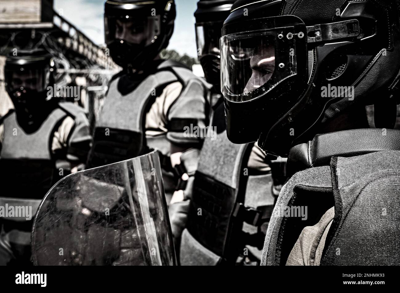 U.S. Army National Guard soldiers assigned to the 340th Military Police ...