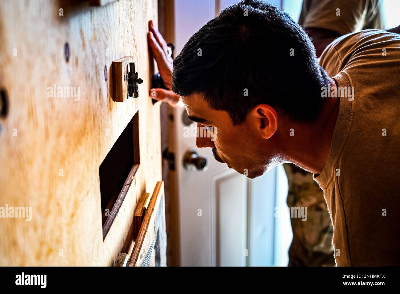 A U.S. Army National Guard Soldier assigned to the 340th Military ...